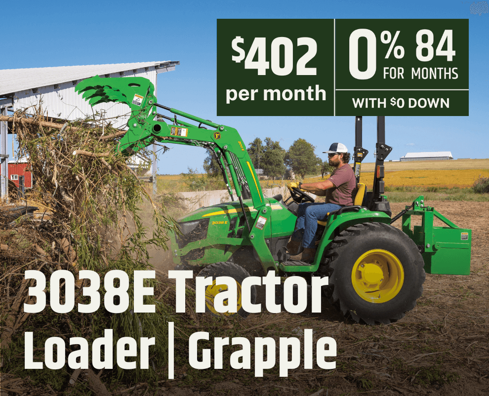 3038E Tractor and Grapple Package | Midwest Machinery